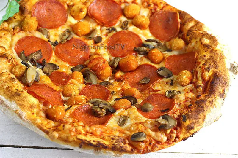 Pizza recipe: Chicken Nugget and Mushroom Pepperoni Pizza – Nigerian ...