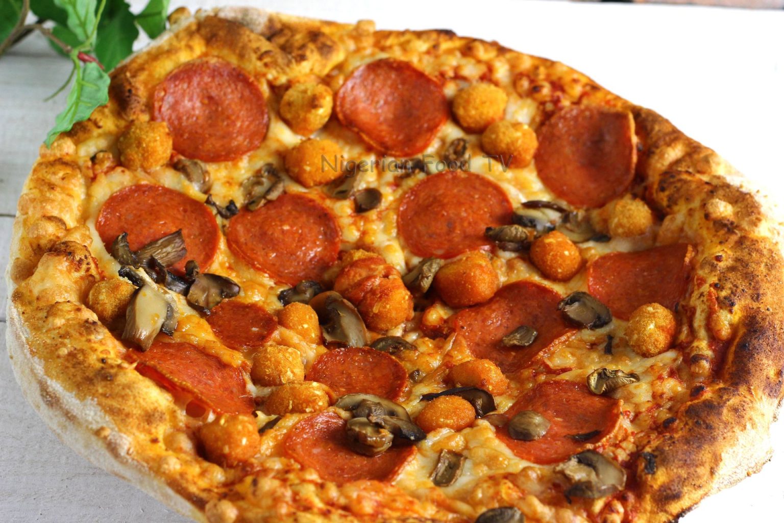 Pizza recipe: Chicken Nugget and Mushroom Pepperoni Pizza – Nigerian ...